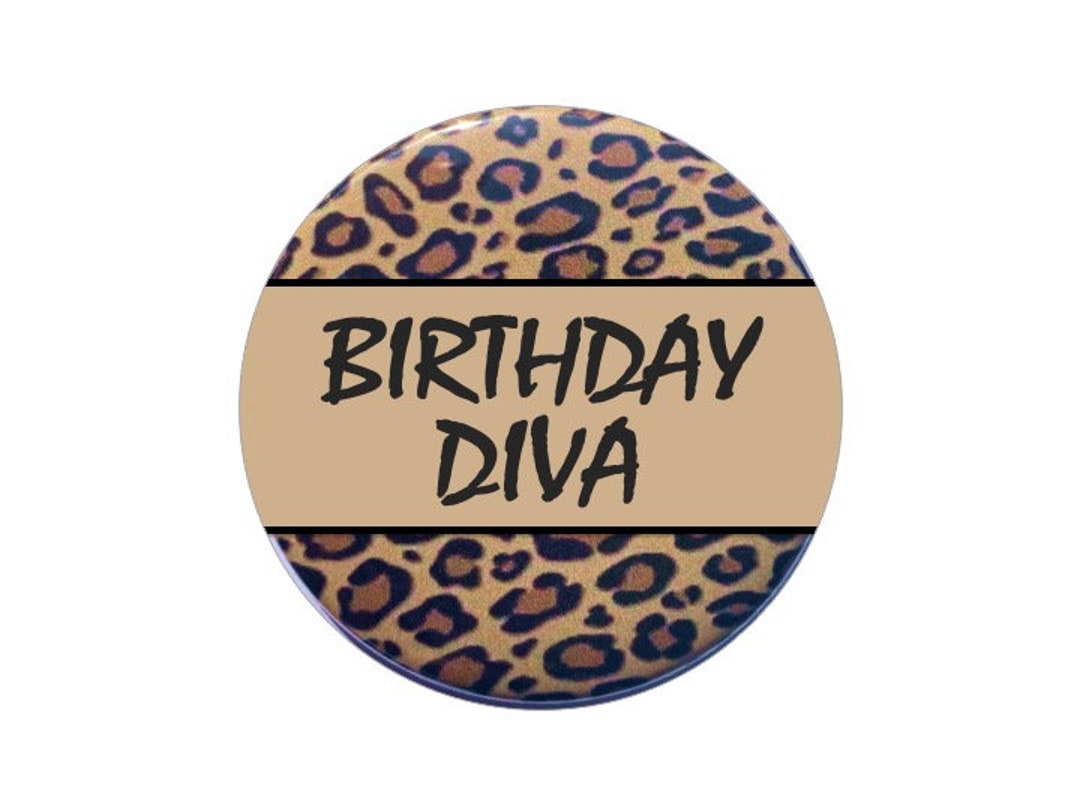 Happy Birthday Diva With Leopard Print Background Birthday Girl Animal ...