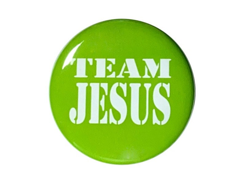 Christian Button TEAM JESUS Religious Pin 2 1/4 Inch Button | Etsy