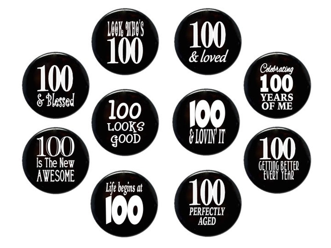 100th Birthday Party Pack 100 Years Old 100th Birthday Idea - Etsy