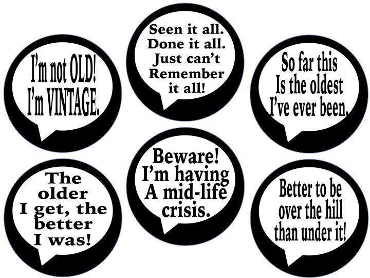 Over the Hill Birthday Buttons Birthday Party Idea Happy - Etsy