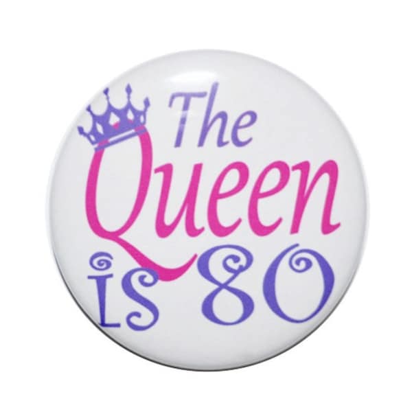 80th Birthday Button - Etsy