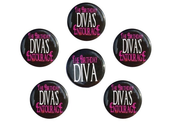 Birthday Diva Birthday Button Birthday Diva Pin Diva Entourage | Etsy