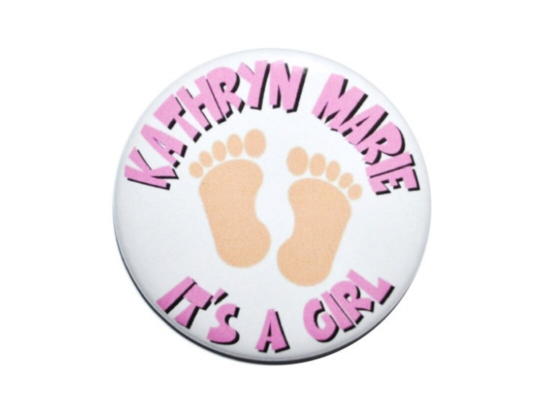Personalized Baby Buttons It's a Girl It's a Boy Baby Shower Baby ...