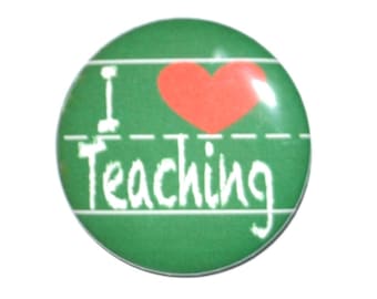 Best Teacher 1 Teacher 2 1/4 Inch Pin Back Button Gifts for | Etsy