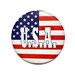 U.S.A. American Flag, USA Patriotic Button, Independence Day, Memorial ...