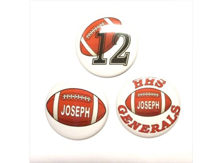 Personalized Football Pin Name Tag Name Badge Football - Etsy