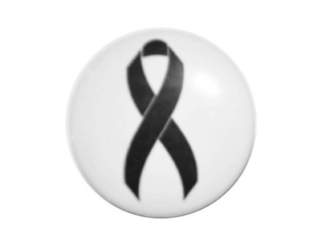 Melanoma Cancer Awareness Black Ribbon Cancer Support Skin Cancer ...