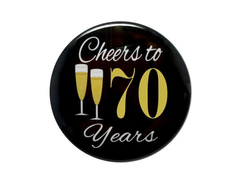 70th Birthday 70 and Fabulous 70 Years Old Birthday Button - Etsy