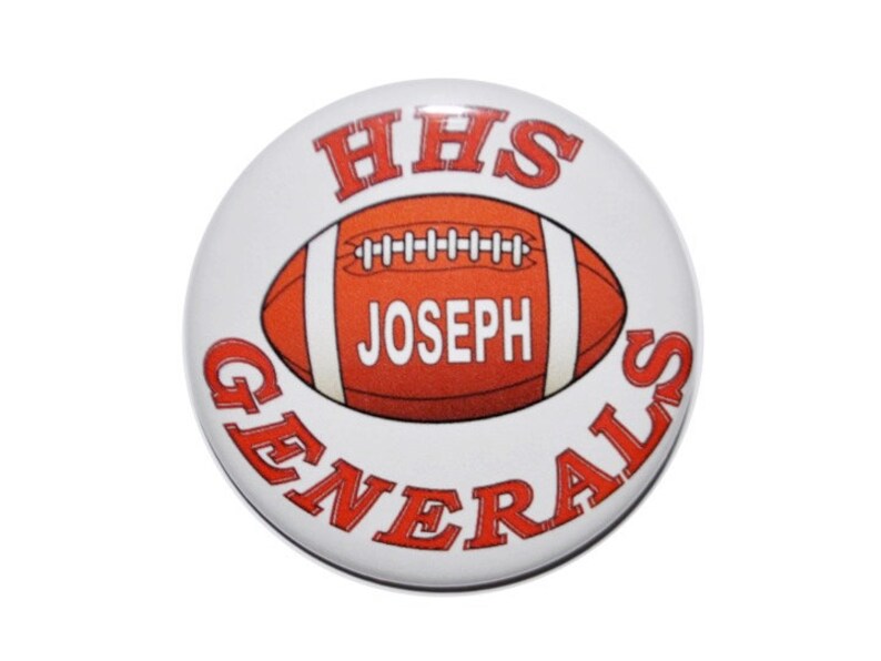 Personalized Football Pin Name Tag Name Badge Football - Etsy