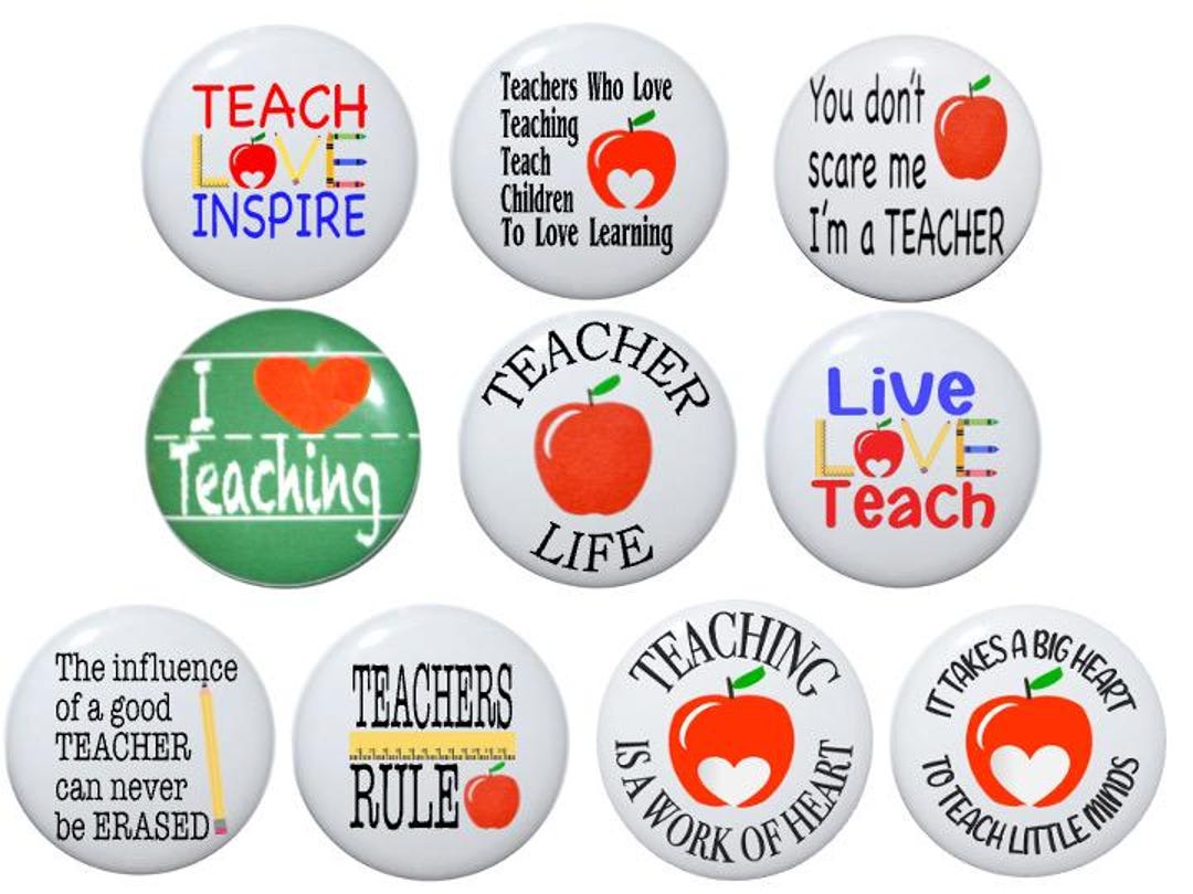 I Love Teaching, Back to School, Teacher Button, Live Love Teach ...