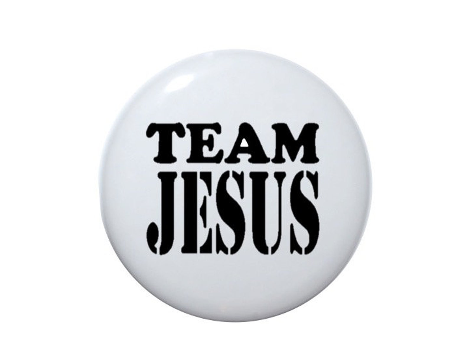 Christian Button TEAM JESUS Religious Pin 2 1/4 Inch Button Pin Badge ...