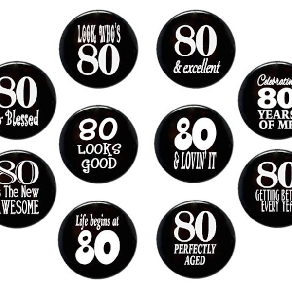 80th Birthday Button - Etsy
