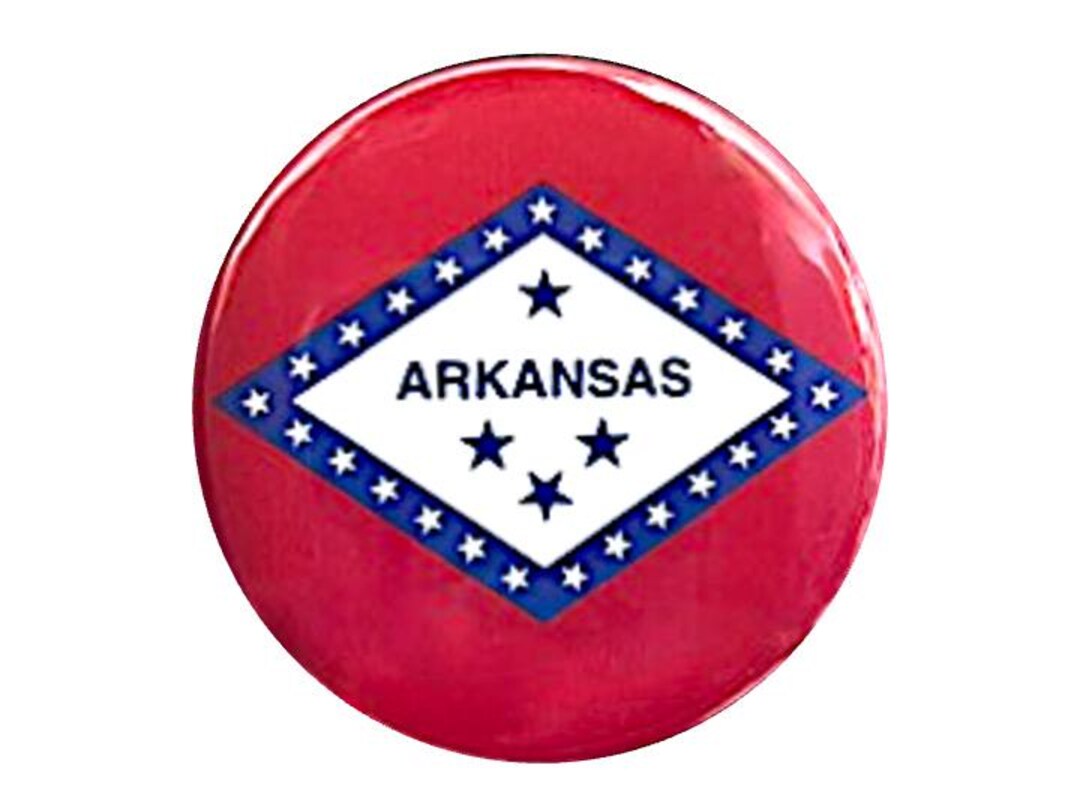 Arkansas State Flag Pin, Arkansas Flag Button, State Flag Button, State ...