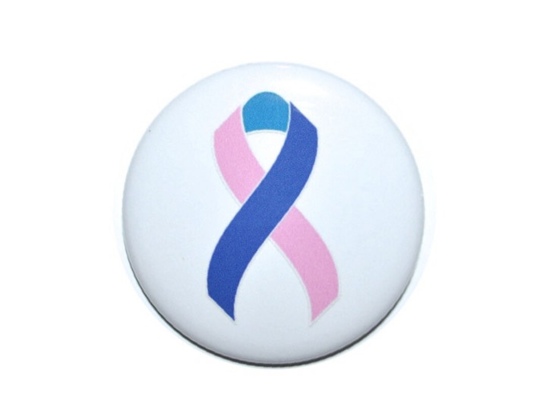 Thyroid Cancer Awareness Ribbon Teal Blue and Pink Ribbon Cancer ...