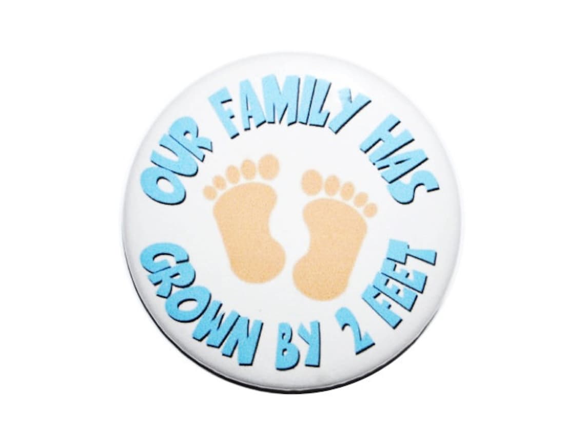 Our Family Has Grown by 2 Feet Baby Button Newborn Baby | Etsy