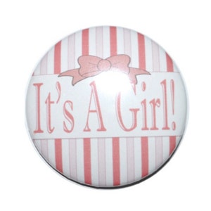 Baby Announcement It's a Girl Newborn Baby 2 1/4 Inch Pin Back Buttons ...