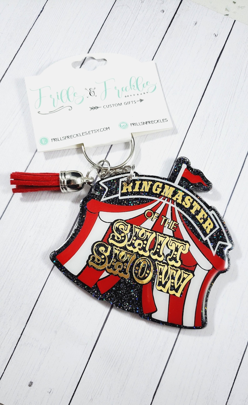 Keychain // Acrylic // Circus// Ringmaster - Etsy