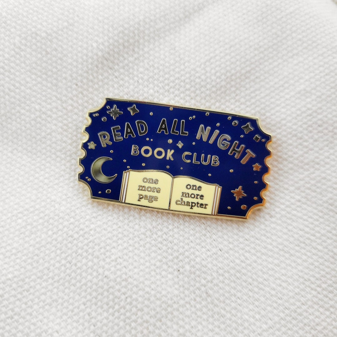 Enamel Pin // Read All Night Book Club - Etsy