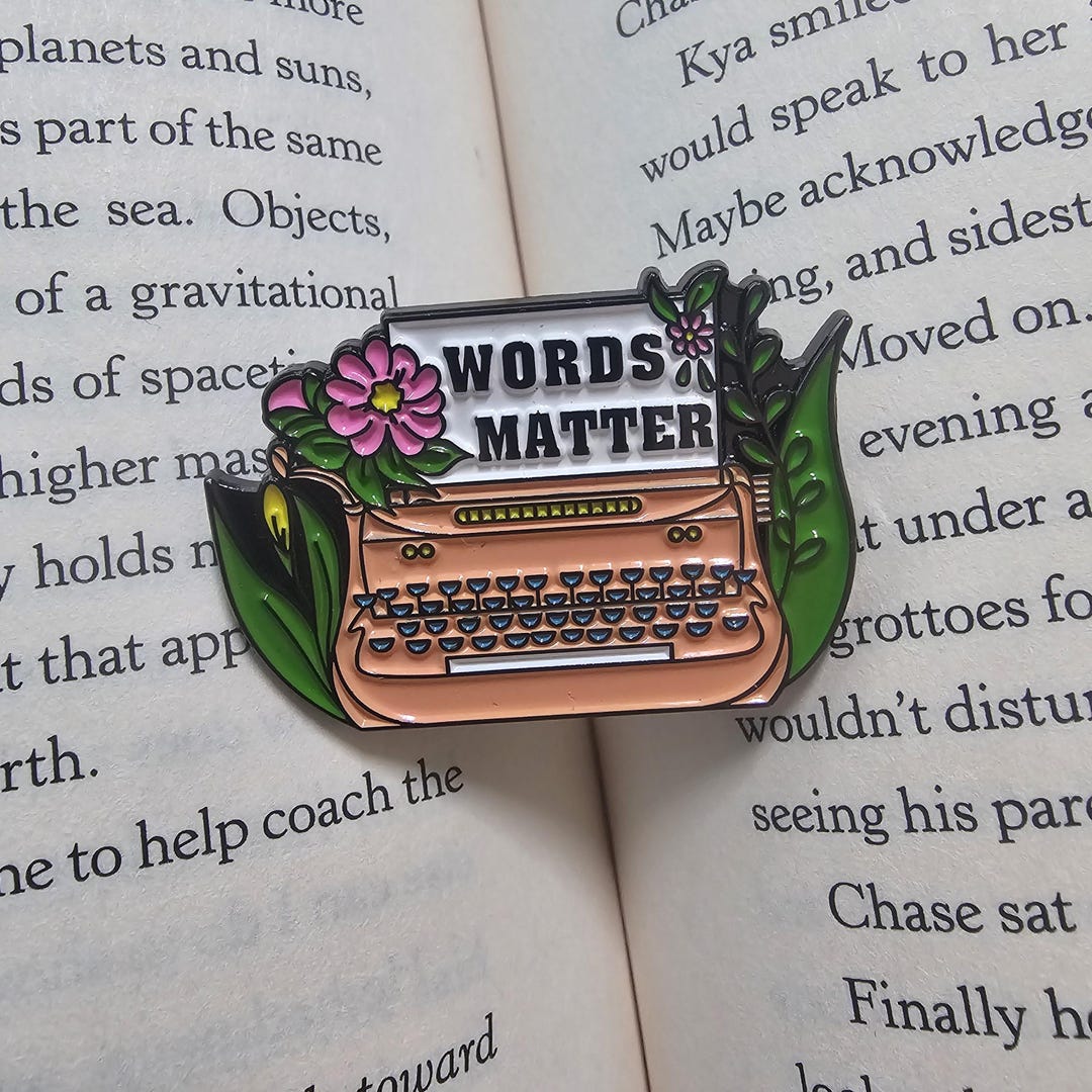 Enamel Pin // Words Matter - Etsy