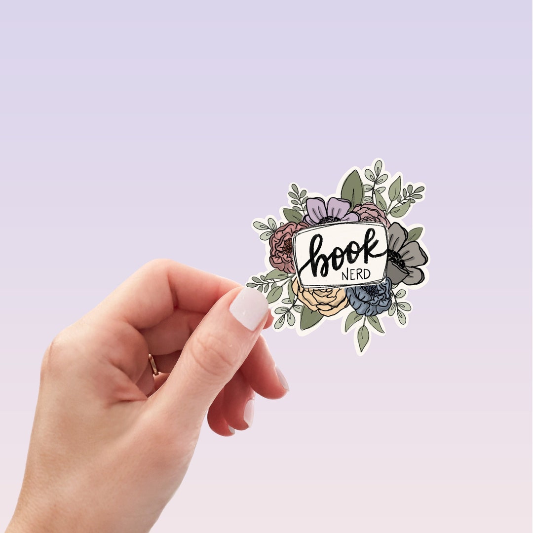 Vinyl Sticker // Book Nerd - Etsy