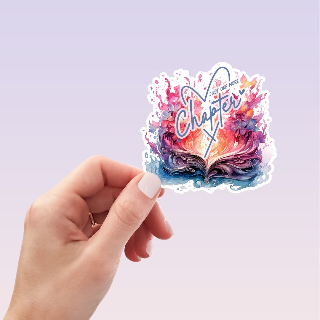 Vinyl Sticker // Just One More Chapter - Etsy