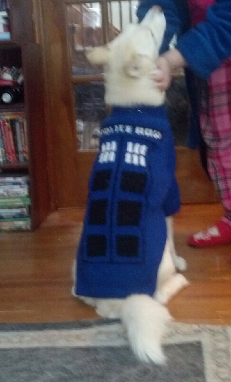 Doctor Who TARDIS inspired Dog Sweater | Etsy