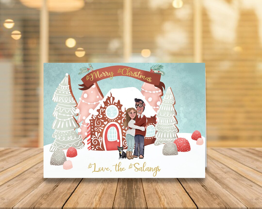 Portrait Christmas Tree Card Digital File • Personalized Holiday Card ...