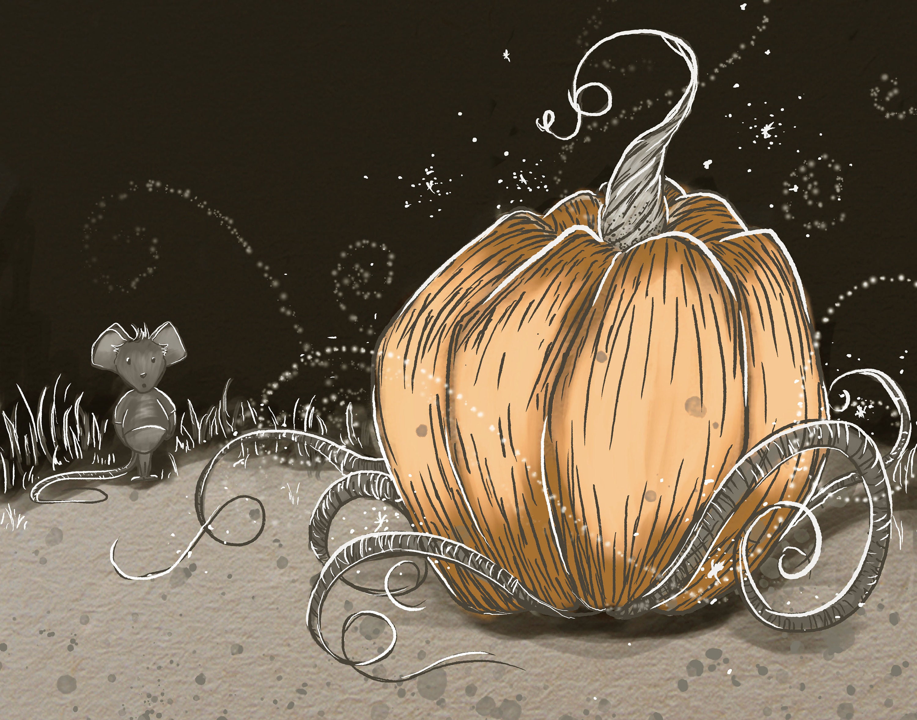 Cinderella Magic Pumpkin Painting / Disney Art / Glass Slipper / Print ...