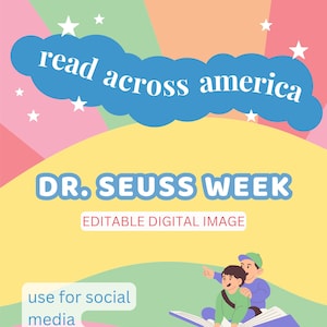 Read Across America Dr. Seuss Week Digital Image - Etsy
