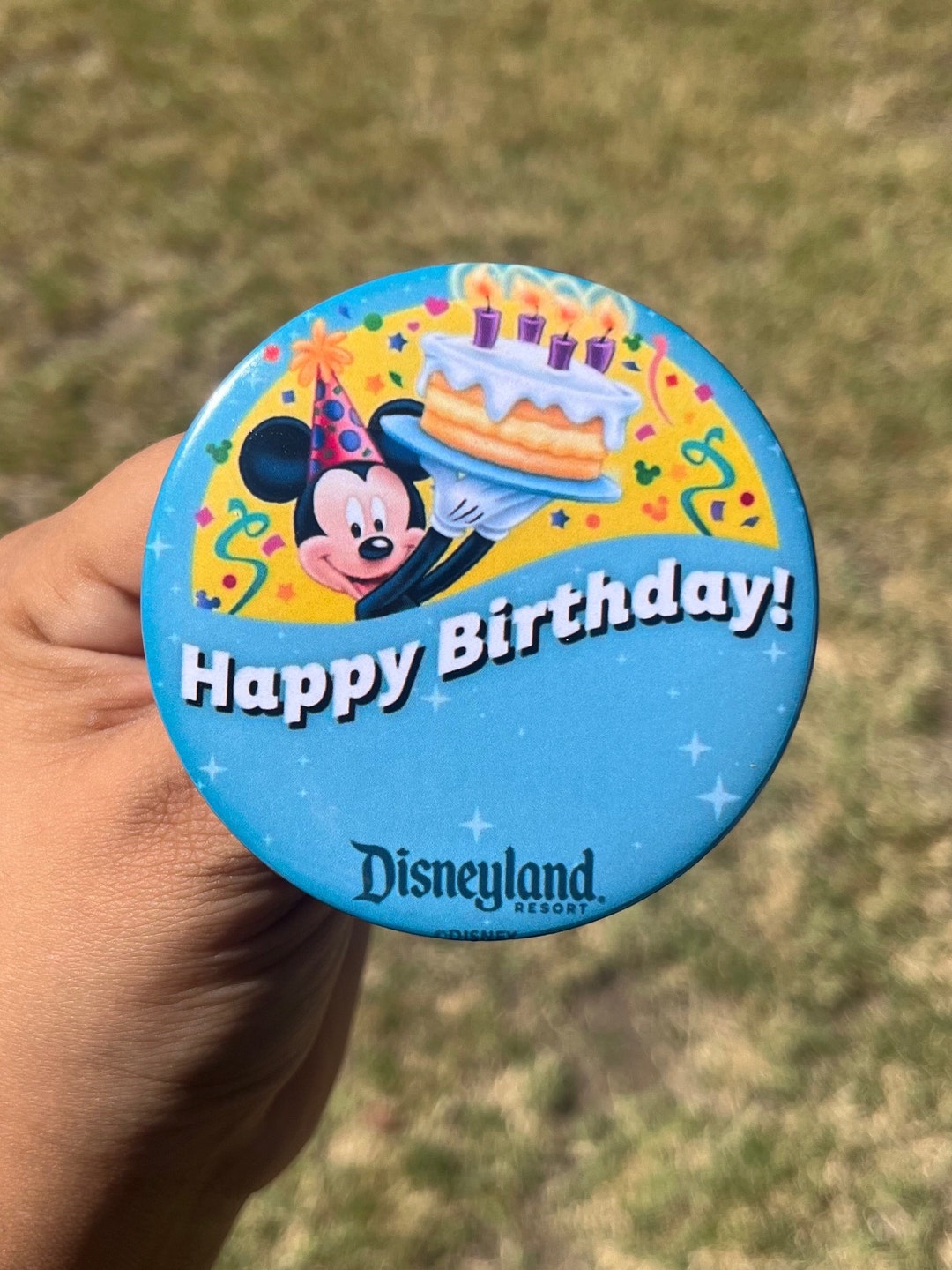 Disneyland Celebration Birthday Button Pins - Etsy