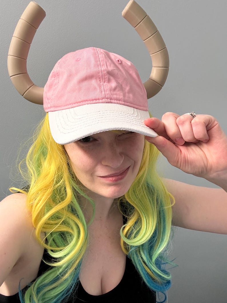 3D Printed Lucoa Quetzalcoatl From Dragon Maid Horns and Hat - Etsy