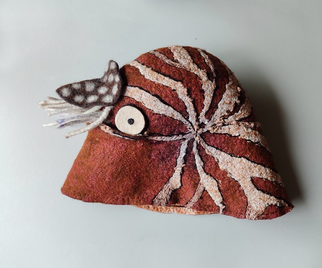 Nautilus Hat//one Size Hat//sauna Hat//banya Hat//spa Hat//sea Shell ...