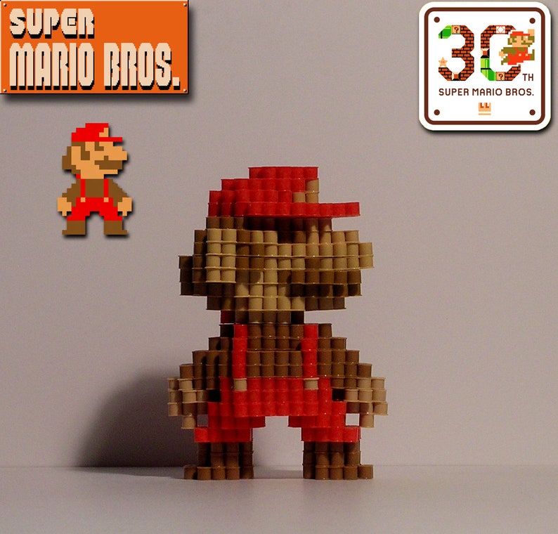 SUPER MARIO BROS. 3D Transformation Mario pixel Bead | Etsy