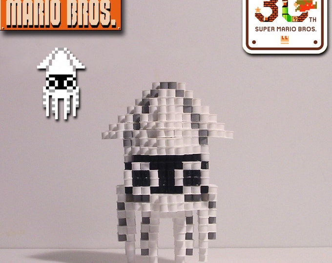 Mario Perler Baddies 8 Bit Pixel Art Perler Bead Art Boo Koopa Goomba ...