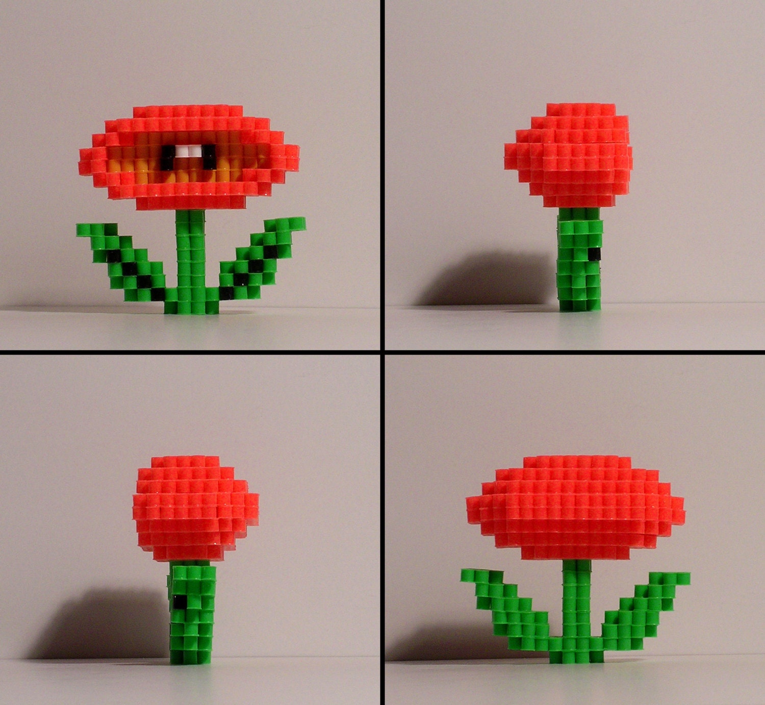 SUPER MARIO BROS. 3D Fire Flower pixel Bead Figure - Etsy