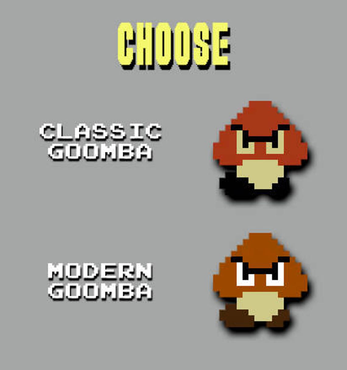 SUPER MARIO BROS. 3D Goomba pixel Bead Figure - Etsy