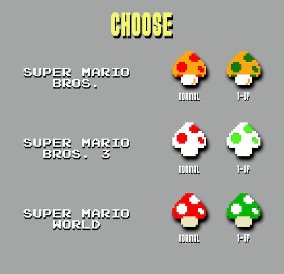 Super Mario Mushroom Pixel