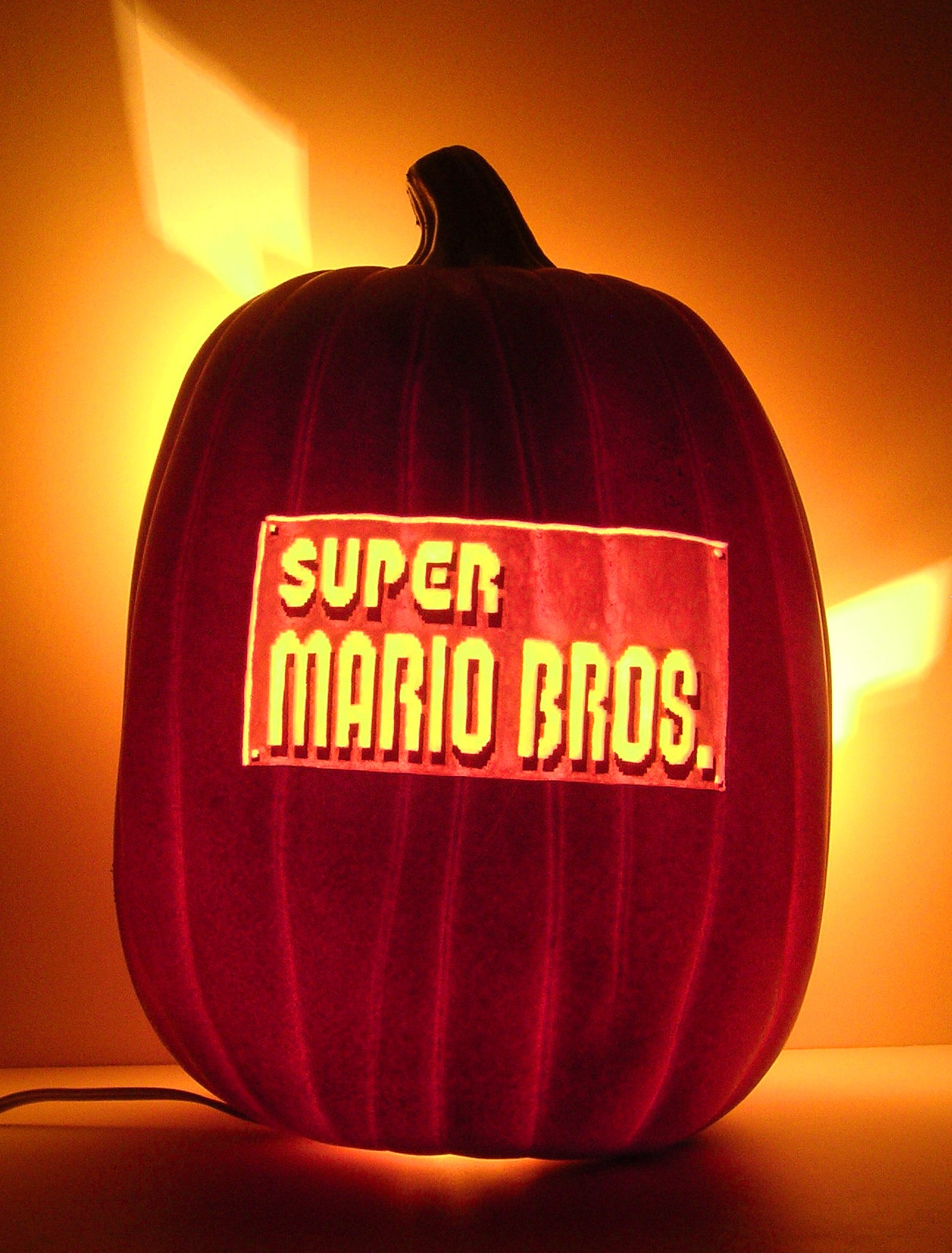 SUPER MARIO BROS. - Mario Jumping (hand-carved Foam Pumpkin 12") - Etsy