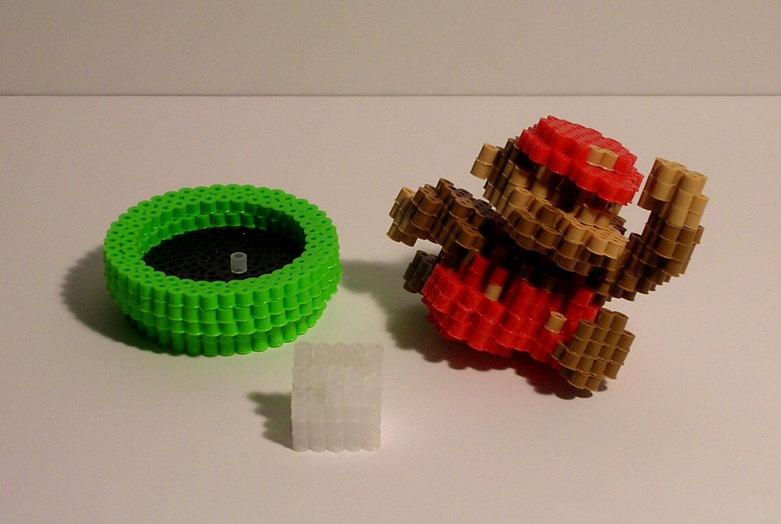 SUPER MARIO BROS. 3D Jumping Mario W/pipe Base Stand pixel - Etsy Norway