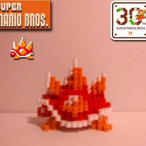 SUPER MARIO BROS. 3D Spiny pixel Bead Figure - Etsy