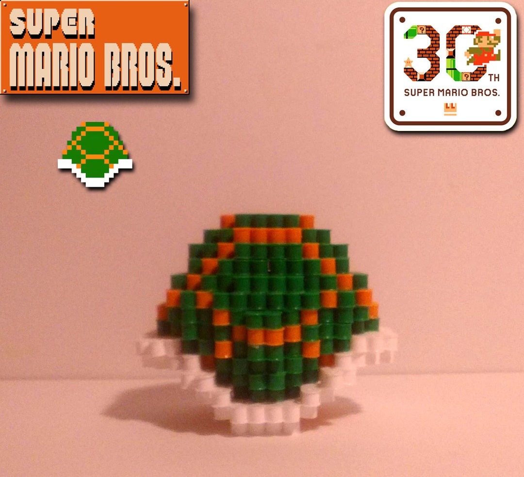 SUPER MARIO BROS. 3D Koopa Shell pixel Bead Figure - Etsy