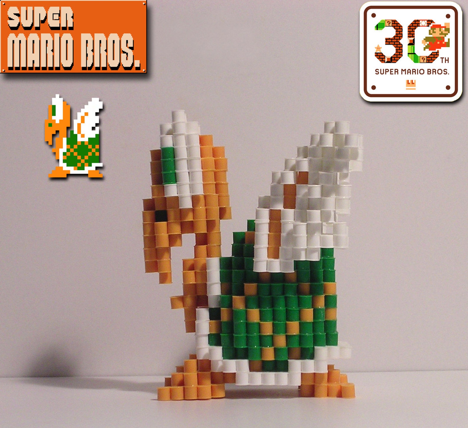 SUPER MARIO BROS. 3D Koopa Paratroopa pixel Bead Figure - Etsy