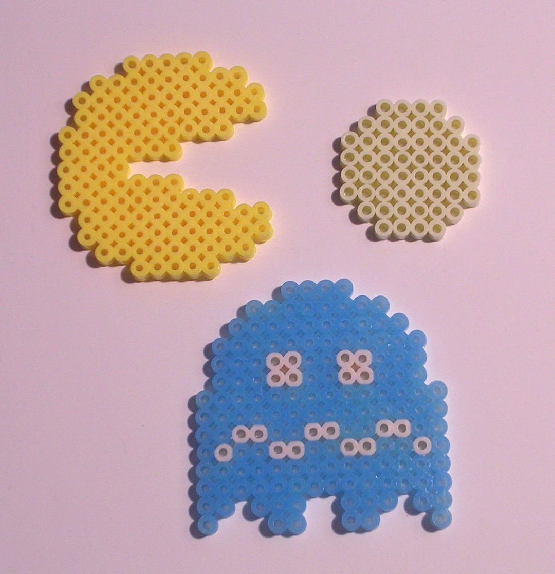 Glow-in-the-dark Pac-man / Power Pellet / Ghost (pixel Bead Sprite) - Etsy