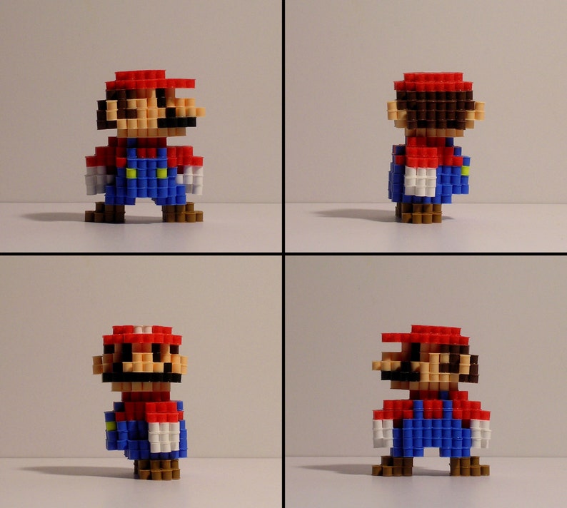 SUPER MARIO BROS. - 3D Mario (pixel Bead Figure) - Etsy