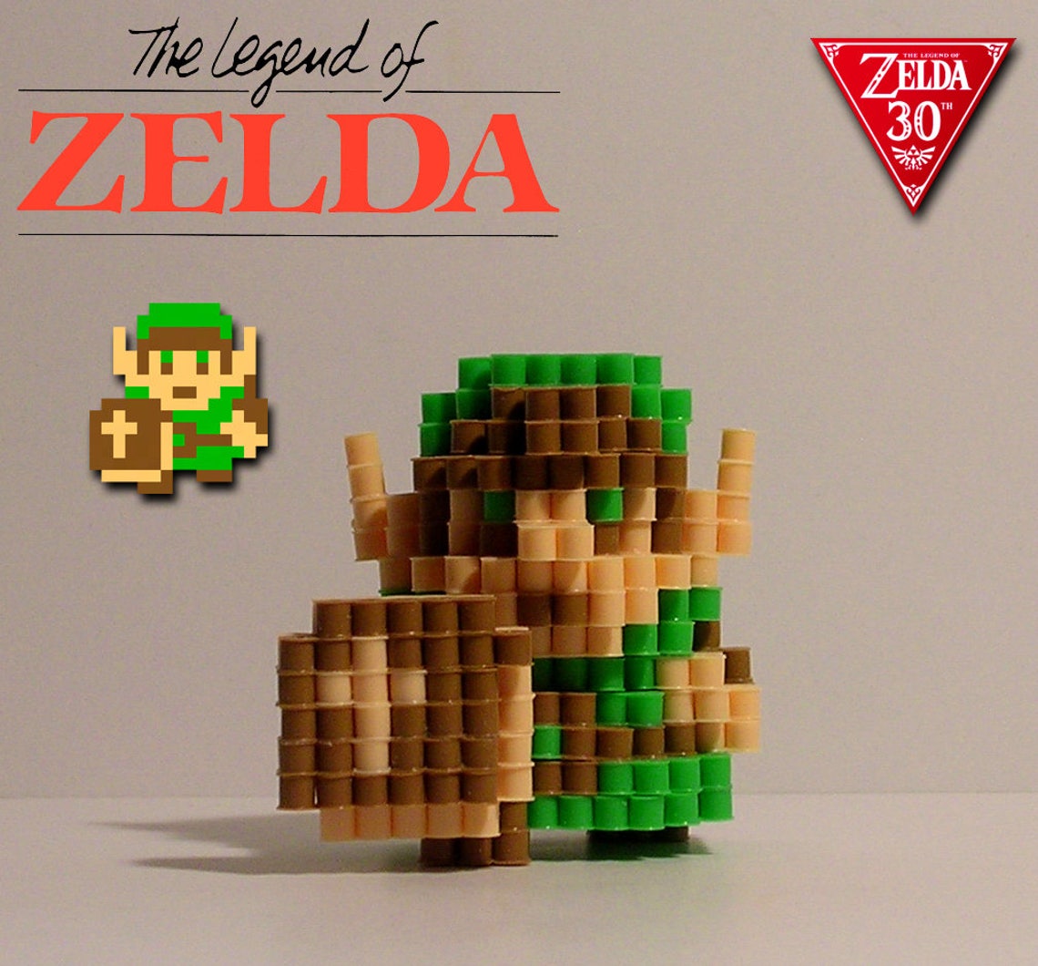 The Legend of ZELDA 3D Link pixel Bead Figure - Etsy Canada