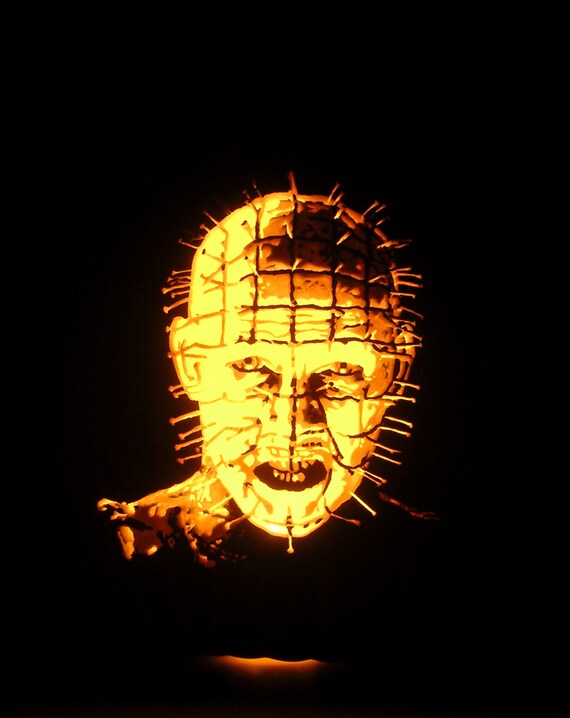 Pinhead Pumpkin Stencil