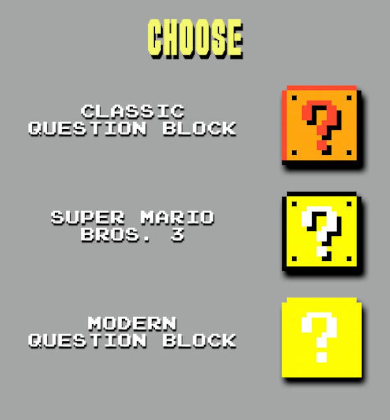 SUPER MARIO BROS. 3D Question Mark Block pixel Bead Figure - Etsy