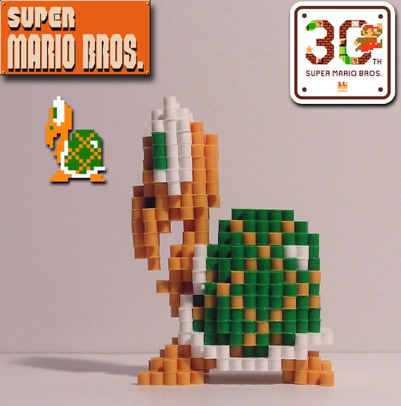 SUPER MARIO BROS. 3D Koopa Troopa pixel Bead Figure | Etsy