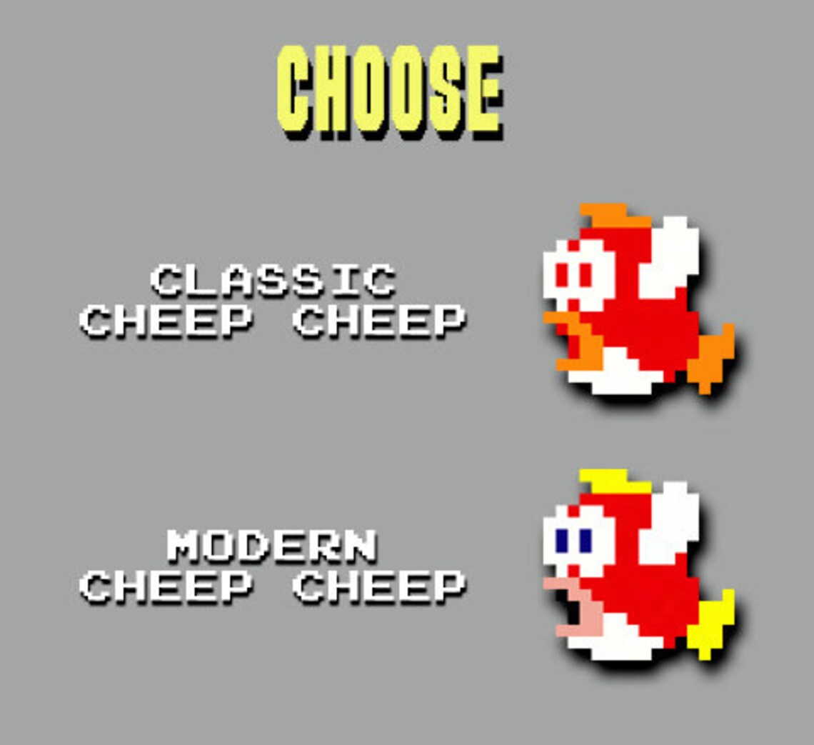 SUPER MARIO BROS. - 3D Cheep Cheep (pixel Bead Figure) - Etsy