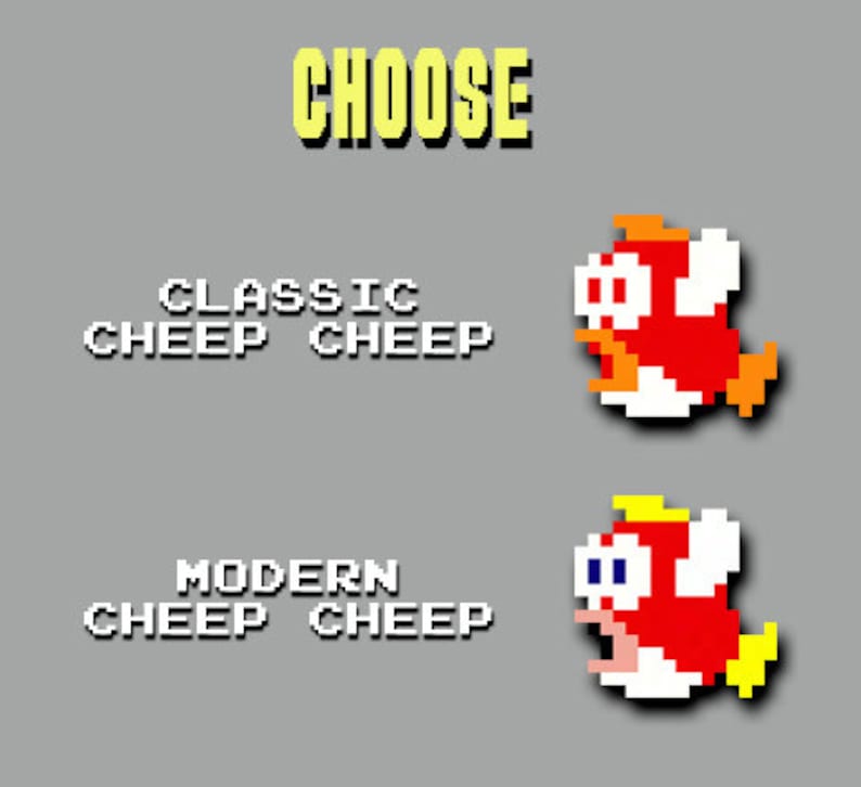 SUPER MARIO BROS. - 3D Cheep Cheep (pixel Bead Figure) - Etsy
